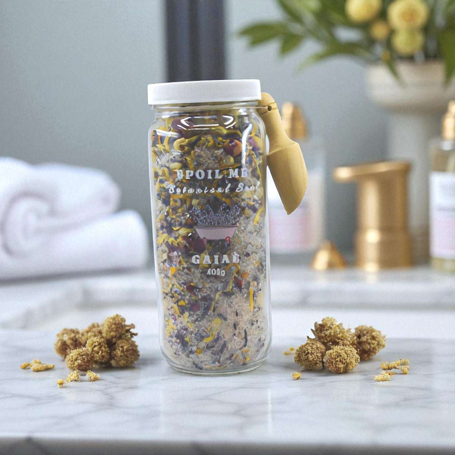 Botanical Bath Soak • Floral Rose & Jasmine • Ritual • Gaiae