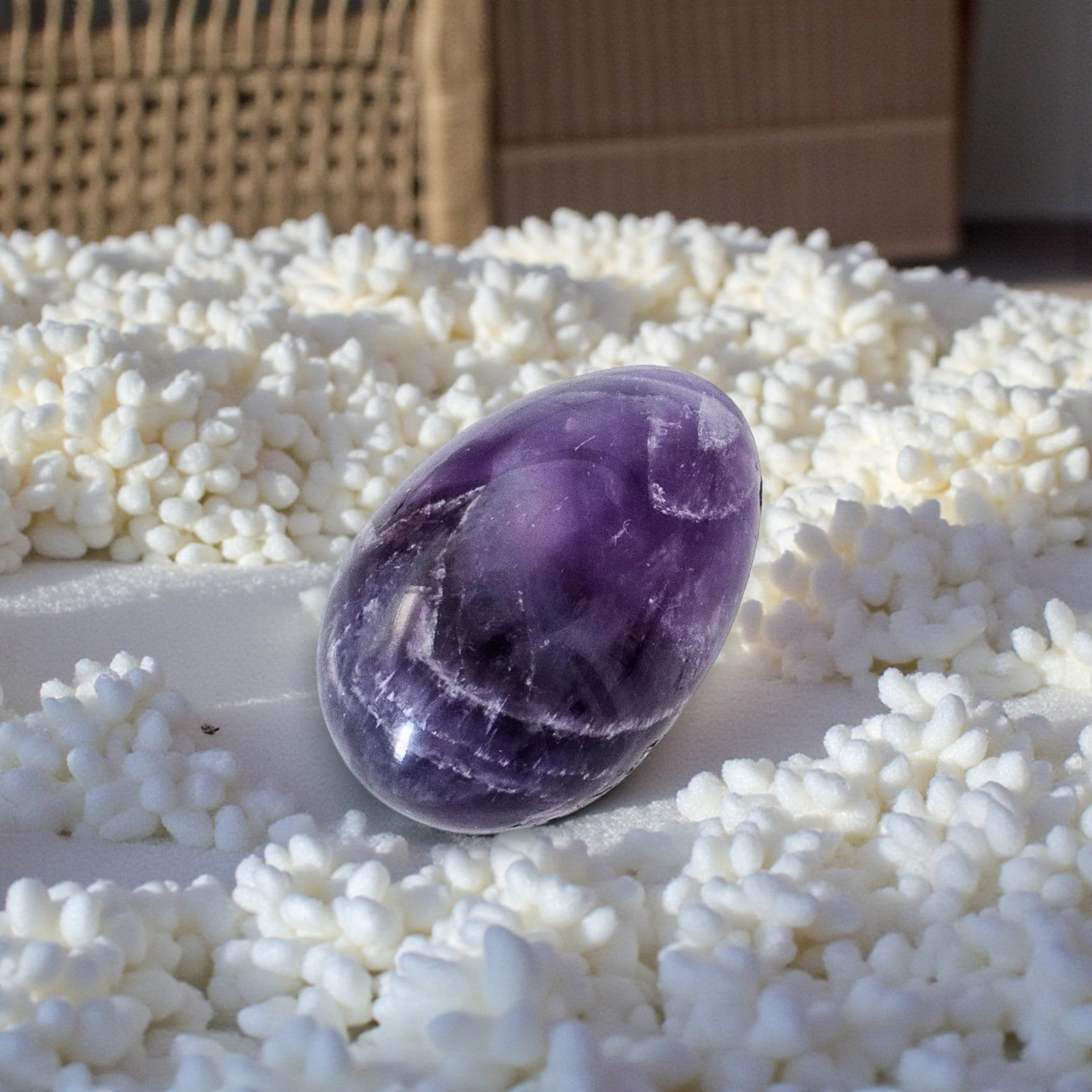 Amethyst Yoni Egg • Spiritual Intuition • Third Eye Chakra