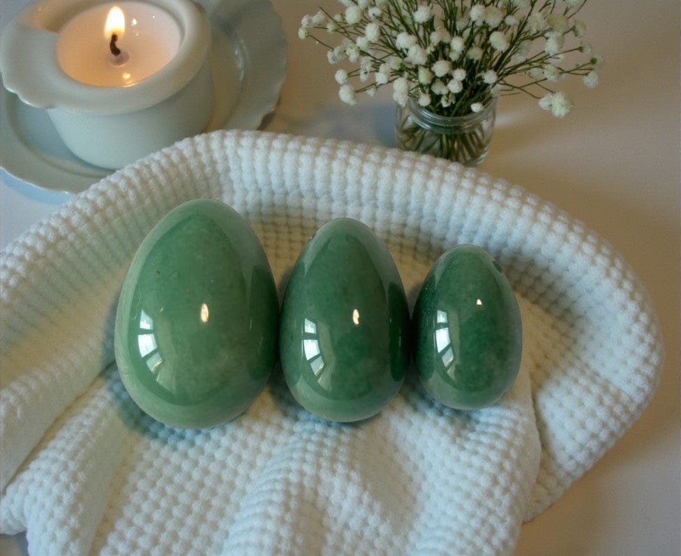 Green Aventurine Yoni Egg • Manifesting Stone • Gaiae